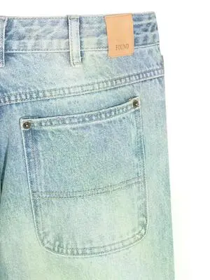 FOUND Hand Art Graphic-print Panelled Jeans