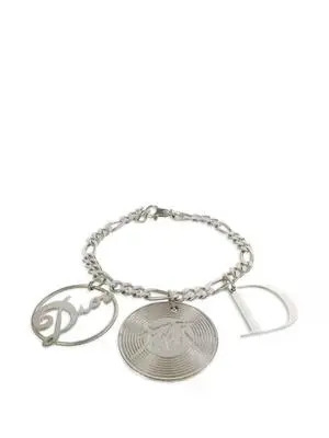 Dior Tone Logo Charm Bracelet - Silver