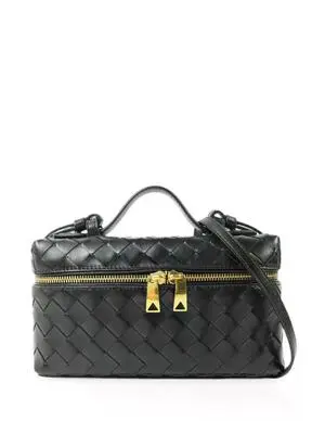 Bottega Veneta Intrecciato Leather Vanity Case - Black