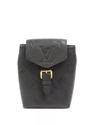 LOUIS VUITTON Monogram Empreinte Leather Backpack - Black