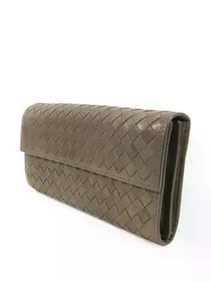 Bottega Veneta Intrecciato Long Wallet - Grey