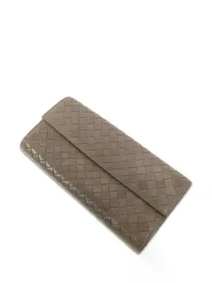 Bottega Veneta Intrecciato Long Wallet - Grey