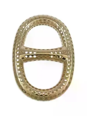 Hermès Chaine D'ancre Perforée Scarf Ring - Gold
