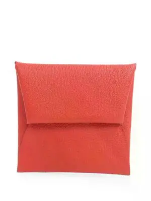 Hermès 2015 Bastia Leather Coin Purse - Red