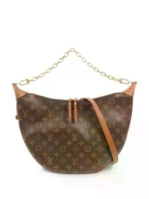 LOUIS VUITTON Monogram Crescent-shape Hobo Shoulder Bag - Brown