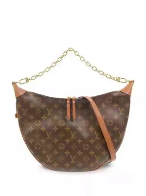 LOUIS VUITTON Monogram Crescent Hobo Shoulder Bag - Brown