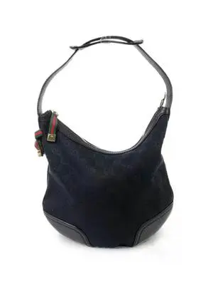 Gucci Gg Canvas Shoulder Bag - Black