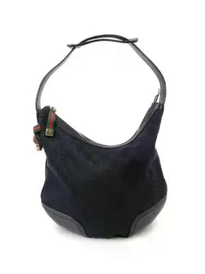 Gucci Gg Canvas Shoulder Bag - Black