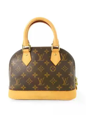 LOUIS VUITTON Monogram Canvas Bb Alma Handbag - Brown