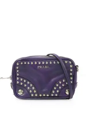 Prada Studded Leather Shoulder Bag