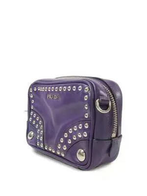 Prada Studded Leather Shoulder Bag