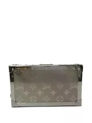 LOUIS VUITTON 2018 Monogram Titanium Trunk Wallet Shoulder Bag