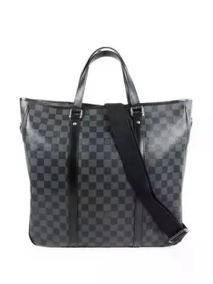 LOUIS VUITTON Mm Damier Graphite Tadao Tote Bag - Black
