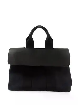 Hermès Pm Valparaiso Canvas Tote Bag - Black