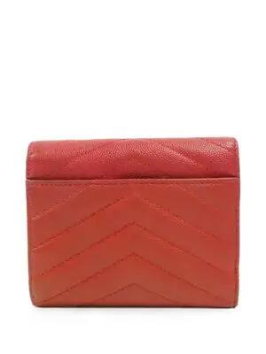 Saint Laurent Cassandre Quilted Tri-fold Wallet