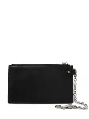 Bottega Veneta Chain-link Leather Clutch Bag - Black
