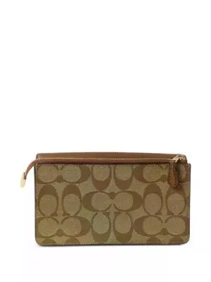 COACH VINTAGE Monogram Print Clutch Bag - Brown