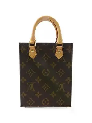 LOUIS VUITTON Monogram Petit Sac Plat Shoulder Bag