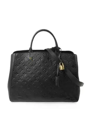 LOUIS VUITTON Empreinte Montaigne Gm Monogram Handbag - Black