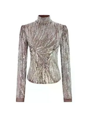 Rabanne Sequin-embellished Top - Silver