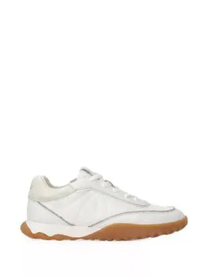 Pinko Crystal-embellished Leather Sneakers - White