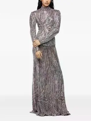Rabanne Sequin-embellished Embroidered Maxi Skirt