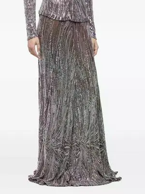 Rabanne Sequin-embellished Embroidered Maxi Skirt