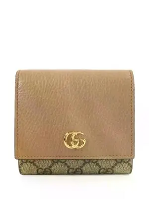 Gucci Medium Gg Marmont Wallet - Neutrals