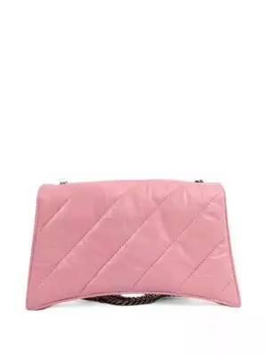 Balenciaga Crush Quilted Shoulder Bag - Pink