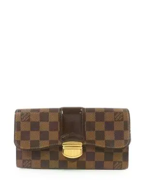 LOUIS VUITTON Sistina Damier Wallet - Brown