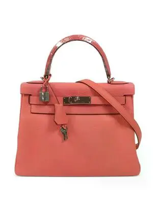 Hermès 28 Kelly Leather Tote Bag - Pink