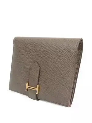 Hermès Bearn Compact Wallet - Grey