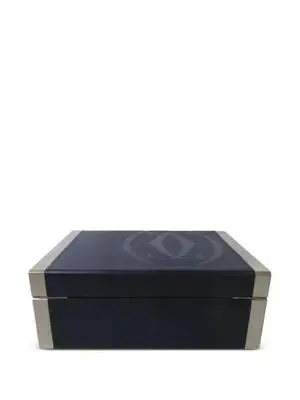 Cartier Logo Detail Humidor Cigar Box With Silver-tone Hardware
