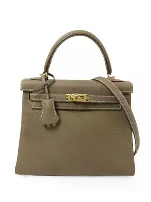 Hermès Togo Leather Shoulder Bag With Twist-lock Fastening - Brown