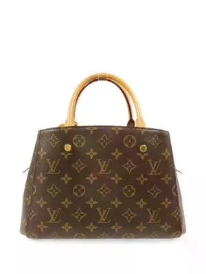 LOUIS VUITTON Bb Montaigne Monogram-canvas Tote Bag - Brown