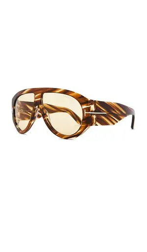 TOM FORD Bronson Acetate Sunglasses In Brown