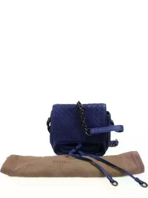 Bottega Veneta Mini Intrecciato Crossbody Bag - Blue