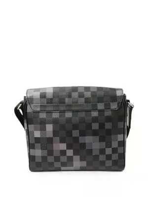LOUIS VUITTON Pm Damier Graphite Pixel District Shoulder Bag