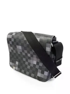 LOUIS VUITTON Pm Damier Graphite Pixel District Shoulder Bag