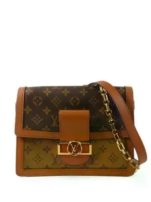 LOUIS VUITTON Dauphine Mm Monogram Reverse Shoulder Bag - Brown