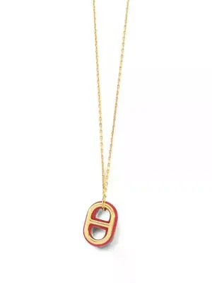 Hermès O'maillon Leather Pendant Necklace - Gold