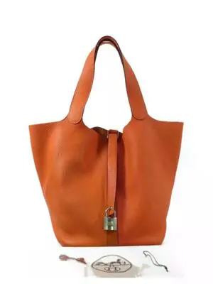 Hermès Gm Picotin Lock Tote Bag - Orange