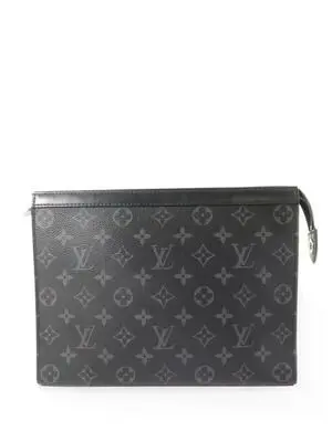LOUIS VUITTON Mm Pochette Voyage Monogram Eclipse Clutch Bag