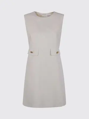 PAROSH P.a.r.o.s.h. Off-the-shoulder Linen Blend Sheath Mini Dress - Sand