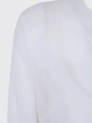 PAROSH P.a.r.o.s.h. Long-sleeved Silk Blouse With Adjustable Waist Belt
