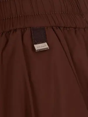 Herno A-line Midi Skirt With High Elasticated Waist - Leather