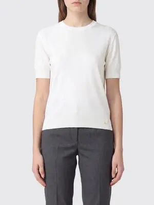 Herno Short-sleeve Crewneck T-shirt In Lyocell And Cotton Blend - White