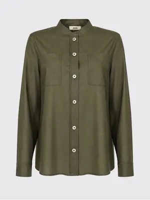 Herno Mandarin Collar Button-up Shirt