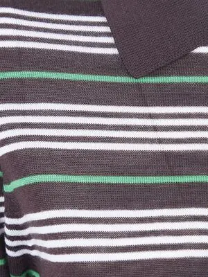 PAROSH Striped Polo Sweater