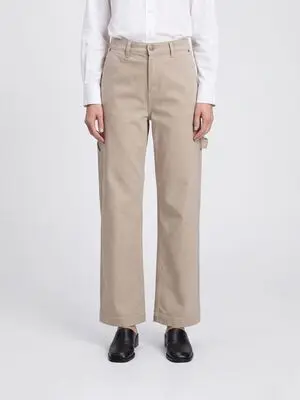 PAROSH Cotton Twill Carpenter Pants - Nude